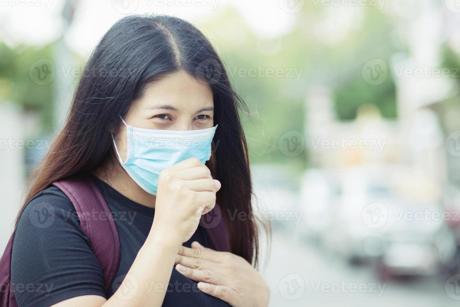 Women protect themselves by wearing a mask to prevent the virus. Covid 19 15656703 Stock Photo ...