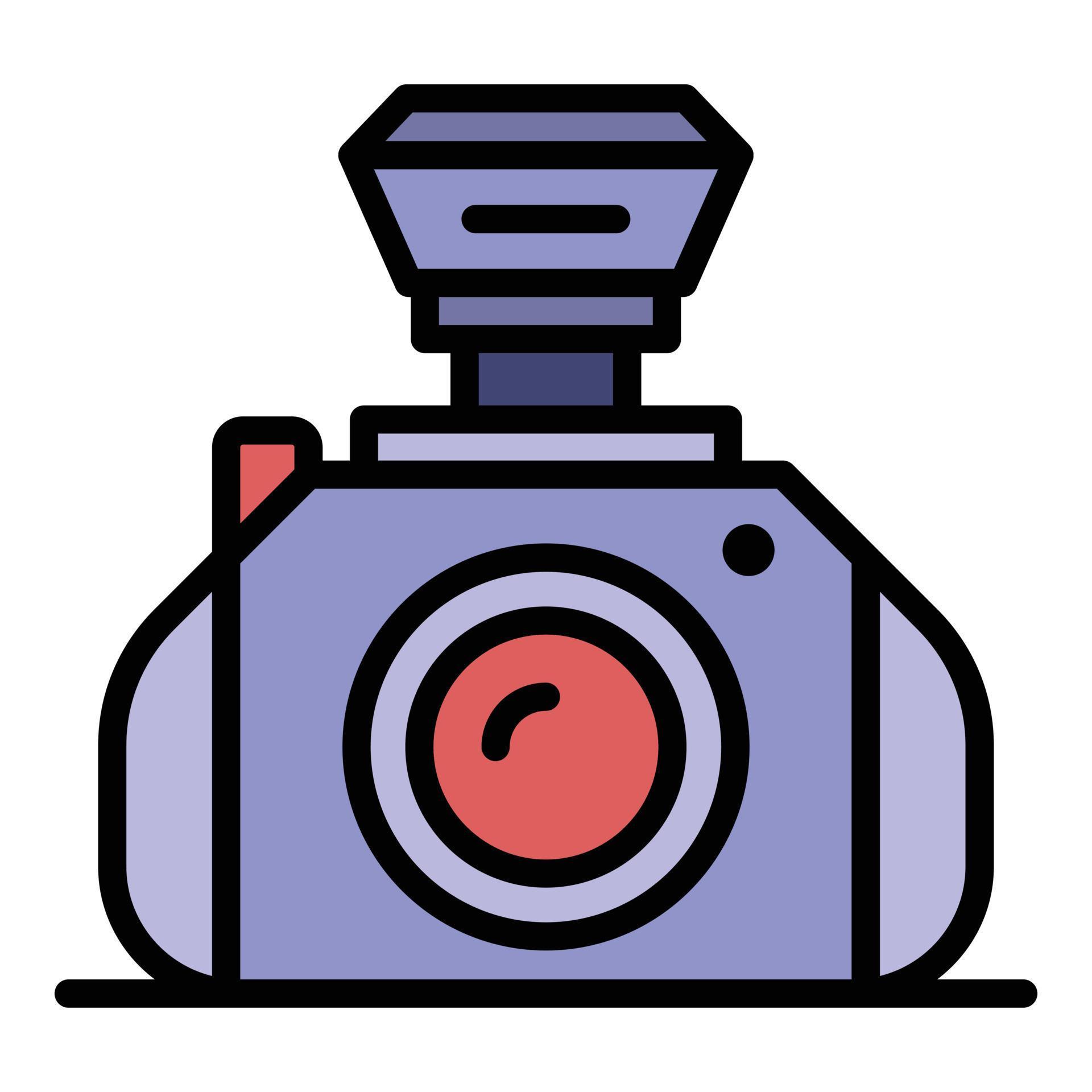 Professional Camera Icon Color Outline Vector 15657743 Vector Art At
