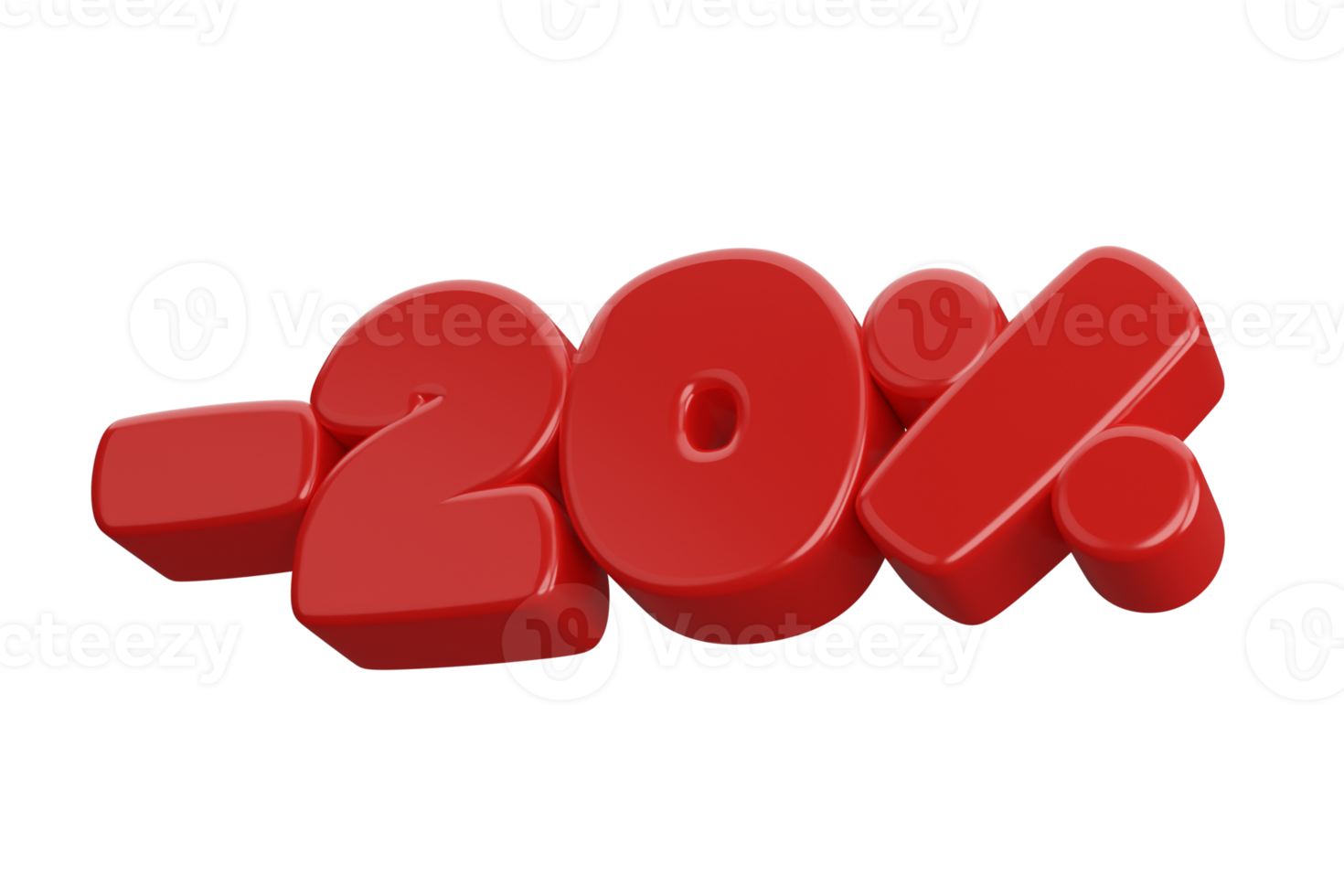 20 Percent 3d Render Discount 15657866 PNG