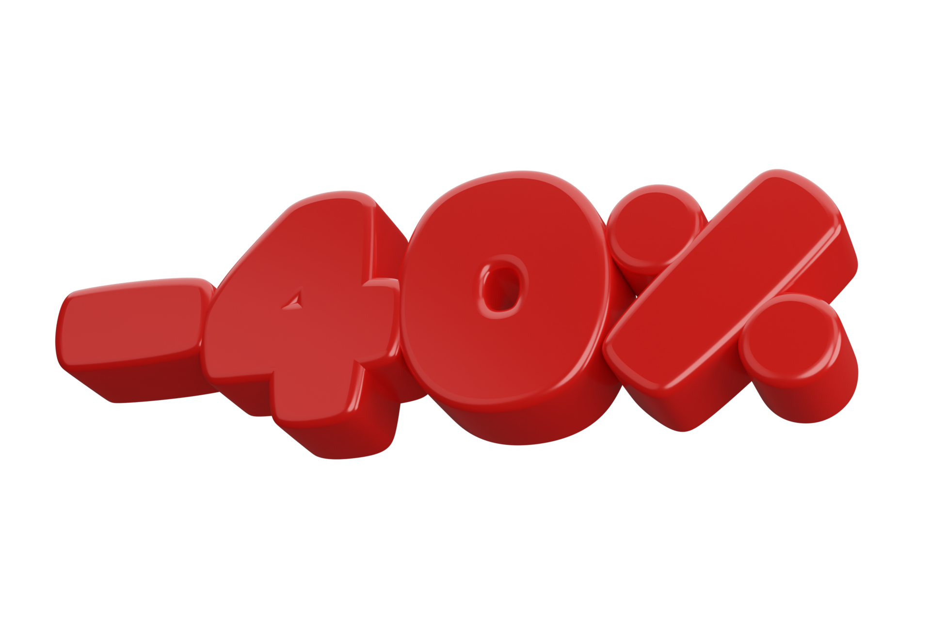 Free 40 Percent 3d Render Discount 15658159 PNG With Transparent Background free-40-percent-3d-render-discount-15658159-png-with-transparent-background