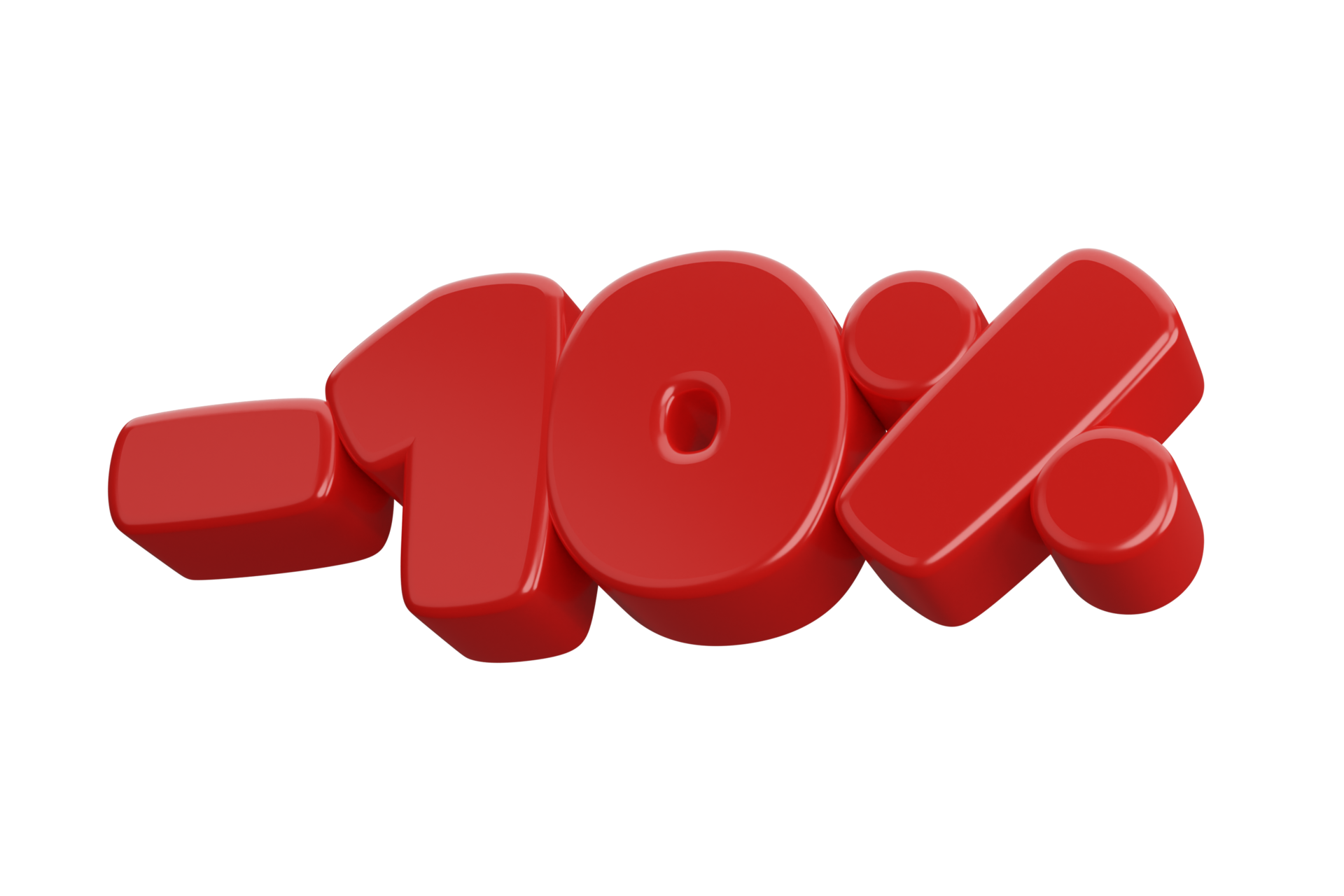 10 Percent 3d Render Discount 15658447 Png