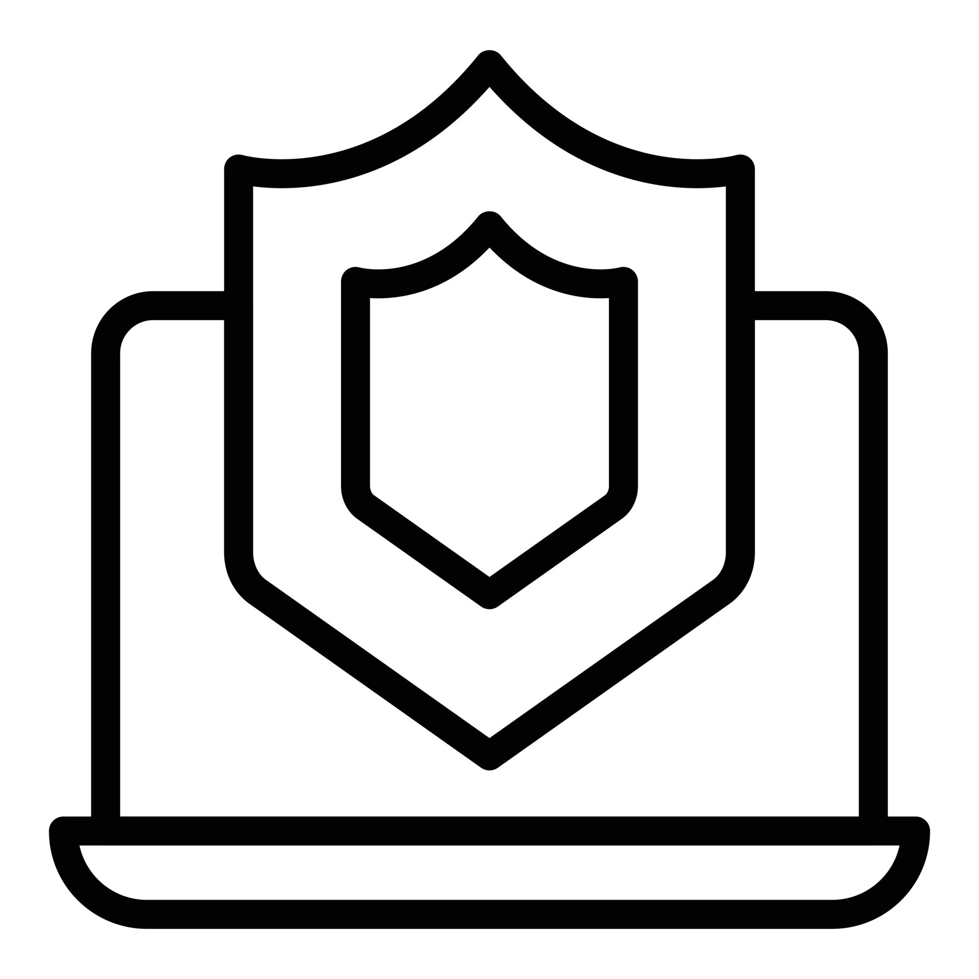 Computer Defence Icon Outline Vector Safe Shielda 15659635 Vector Art At Vecteezy