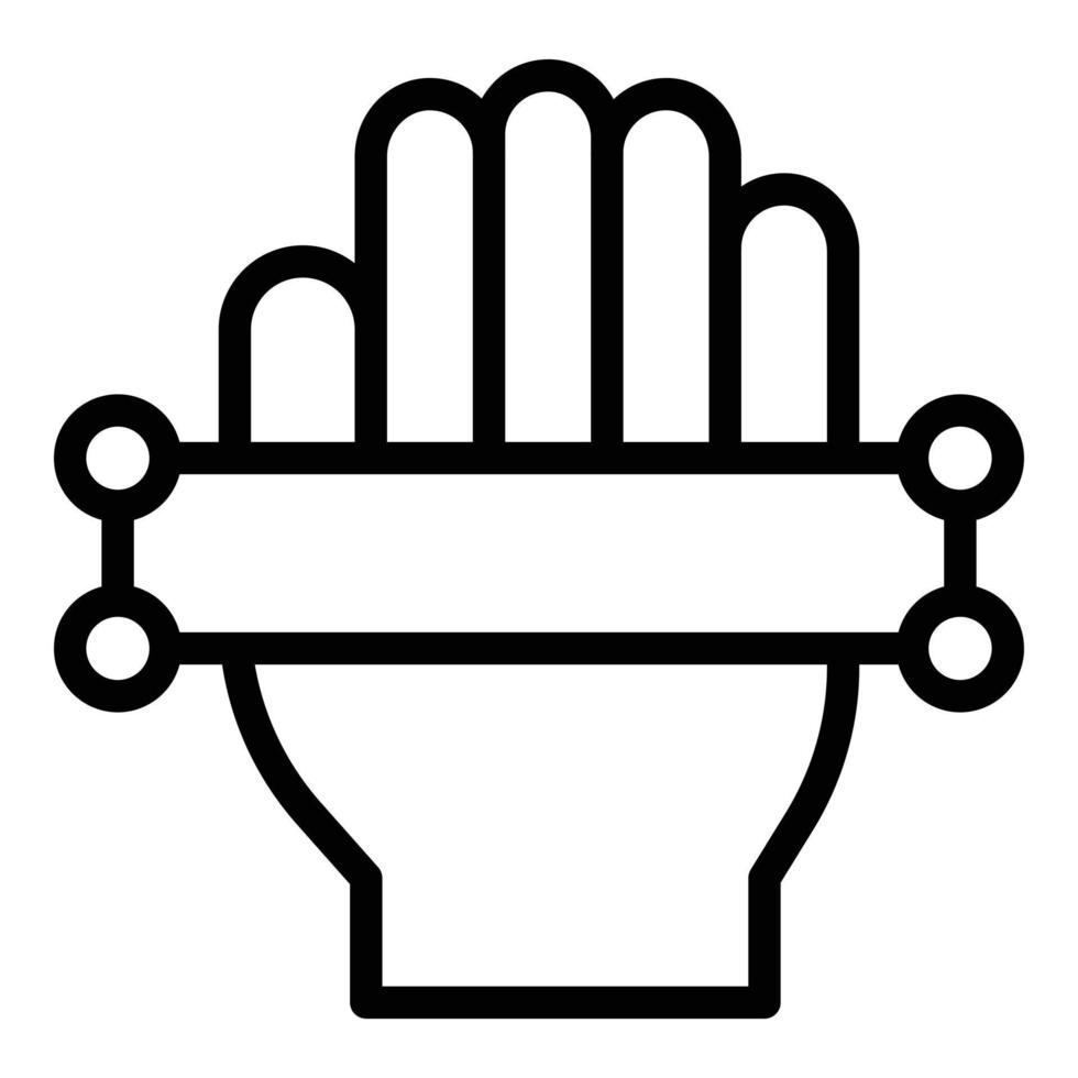 Verification Palm Scanner Icon Outline Vector Biometric Scan 15659784 Vector Art At Vecteezy