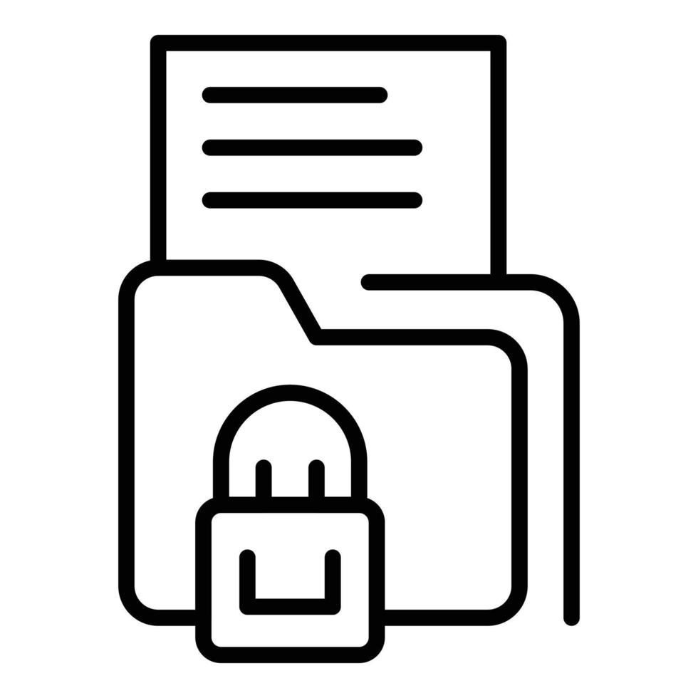 Privacy Folder Icon Outline Vector Confidential Data 15660254 Vector Art At Vecteezy