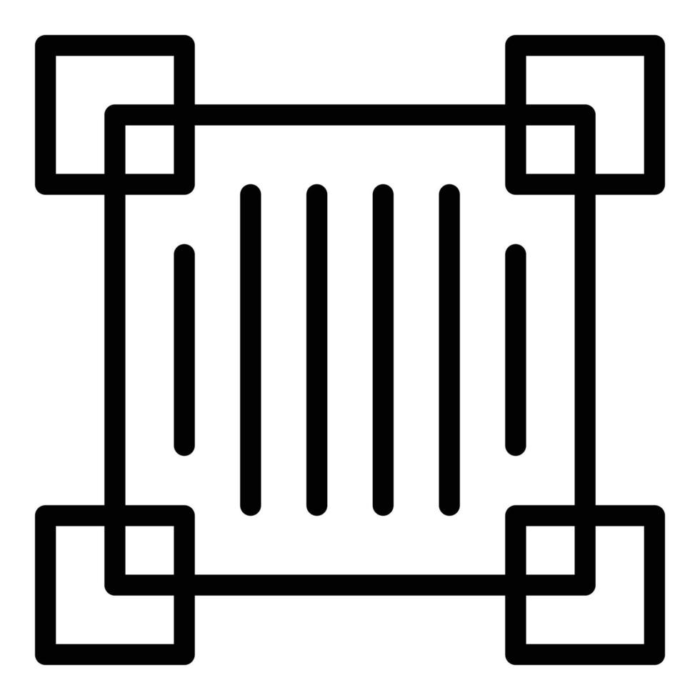 Scanning Code Frame Icon Outline Vector Qr Scan 15660374 Vector Art At