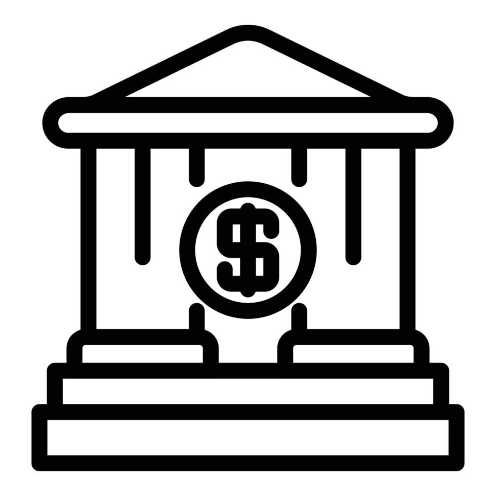 Bank money deposit icon, outline style 15660702 Vector Art at Vecteezy