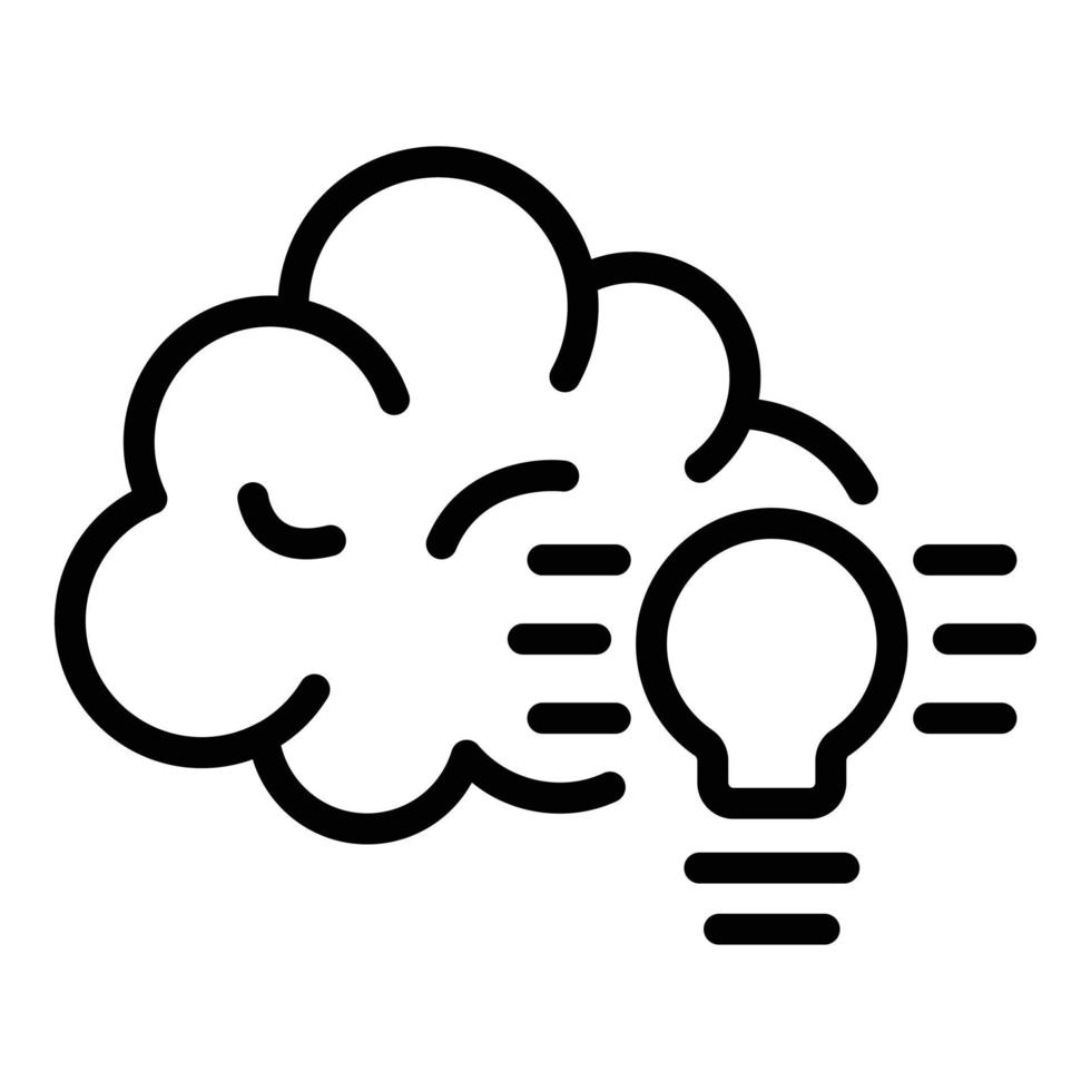 Creative Idea Icon Outline Vector Brain Bulb 15660950 Vector Art At