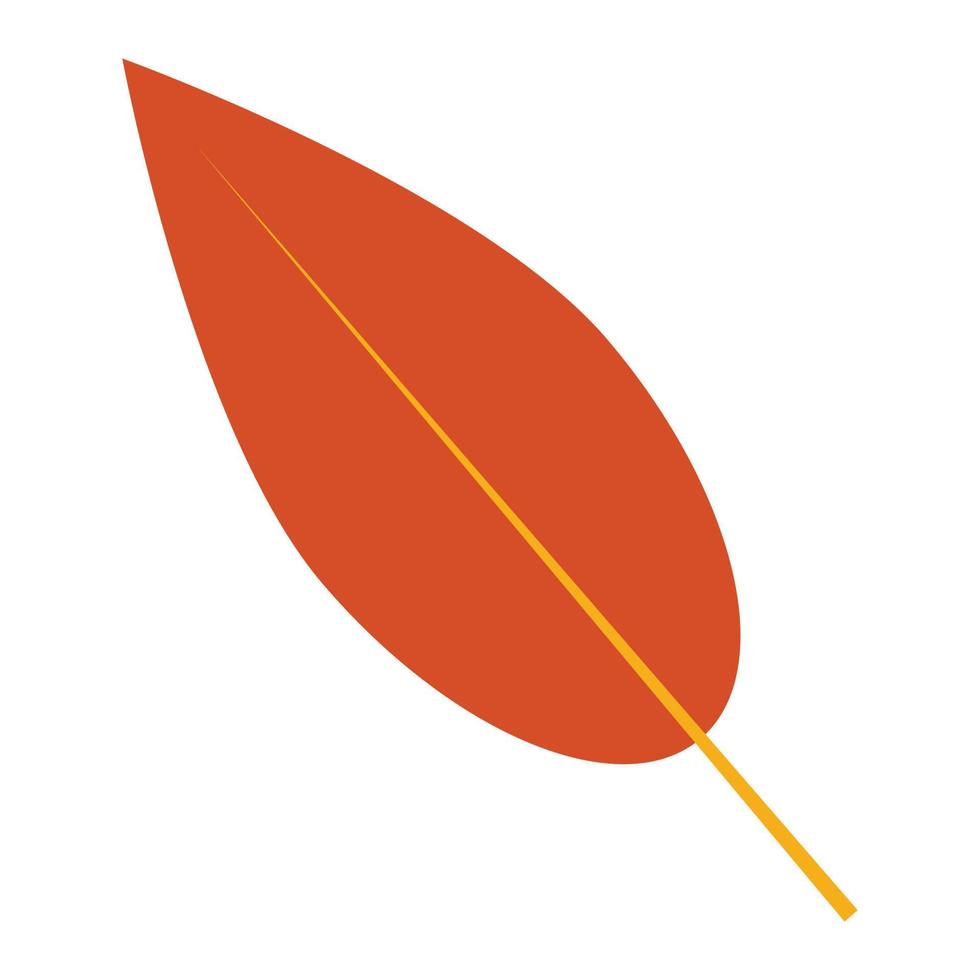 Brown Leaf Icon Flat Style 15661502 Vector Art At Vecteezy