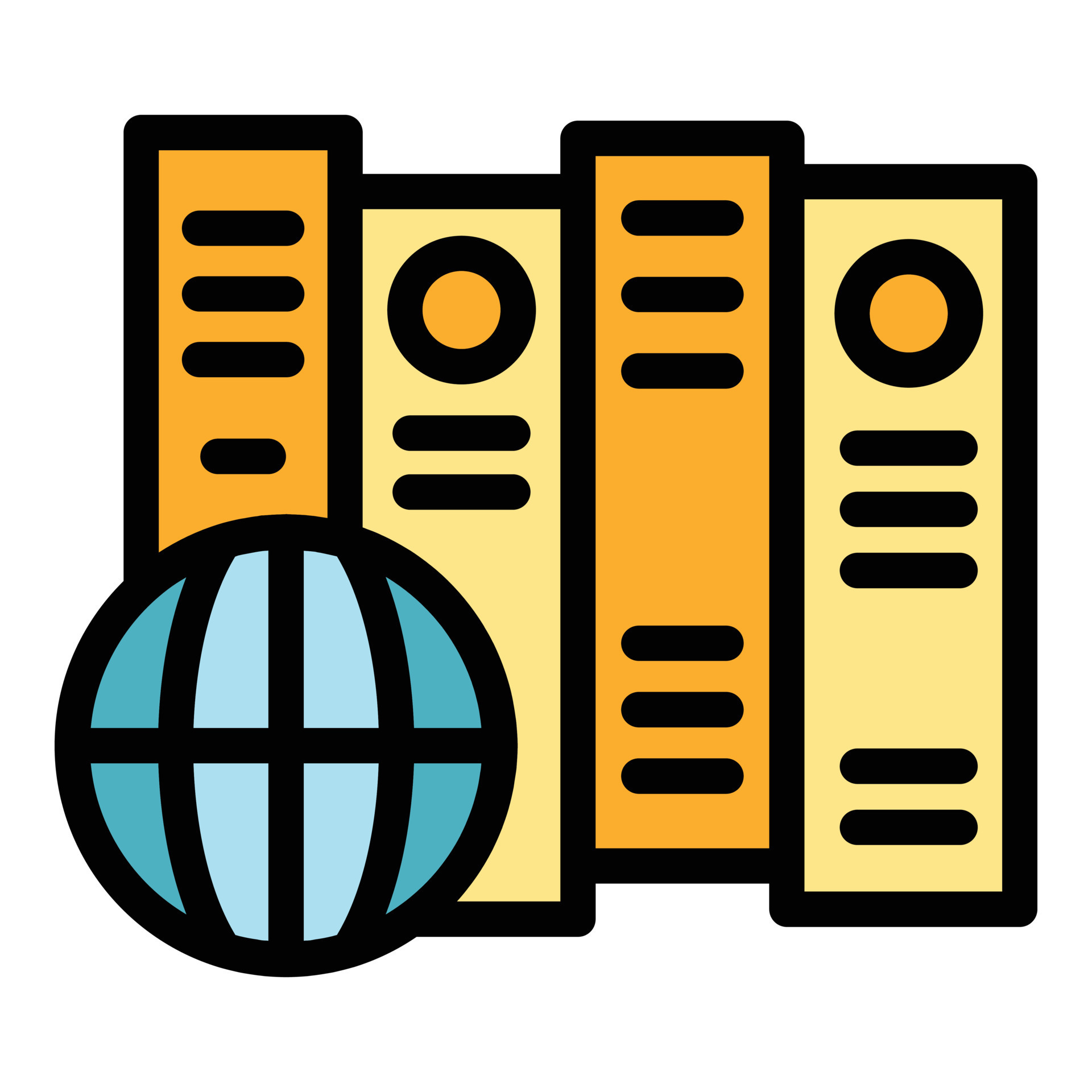 Global Online Catalogs Icon Color Outline Vector 15661784 Vector Art At