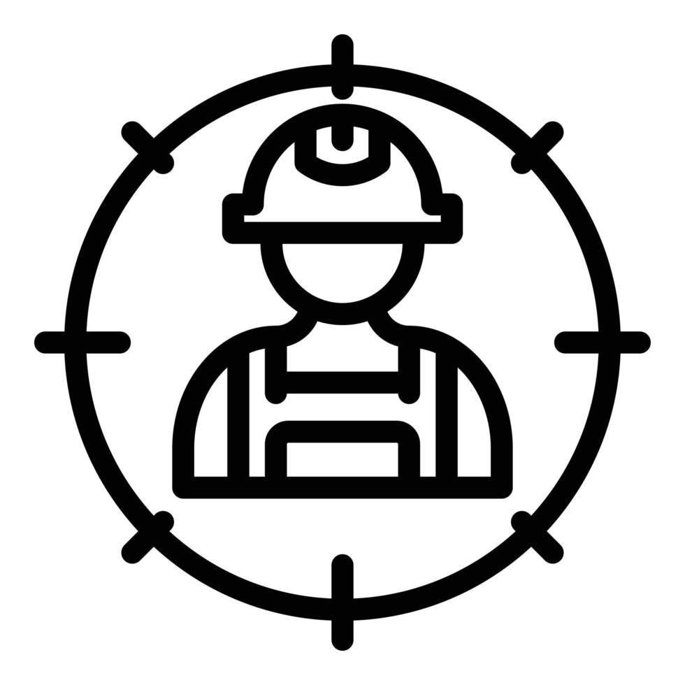 Communications Engineer Target Icon Outline Style 15662351 Vector Art