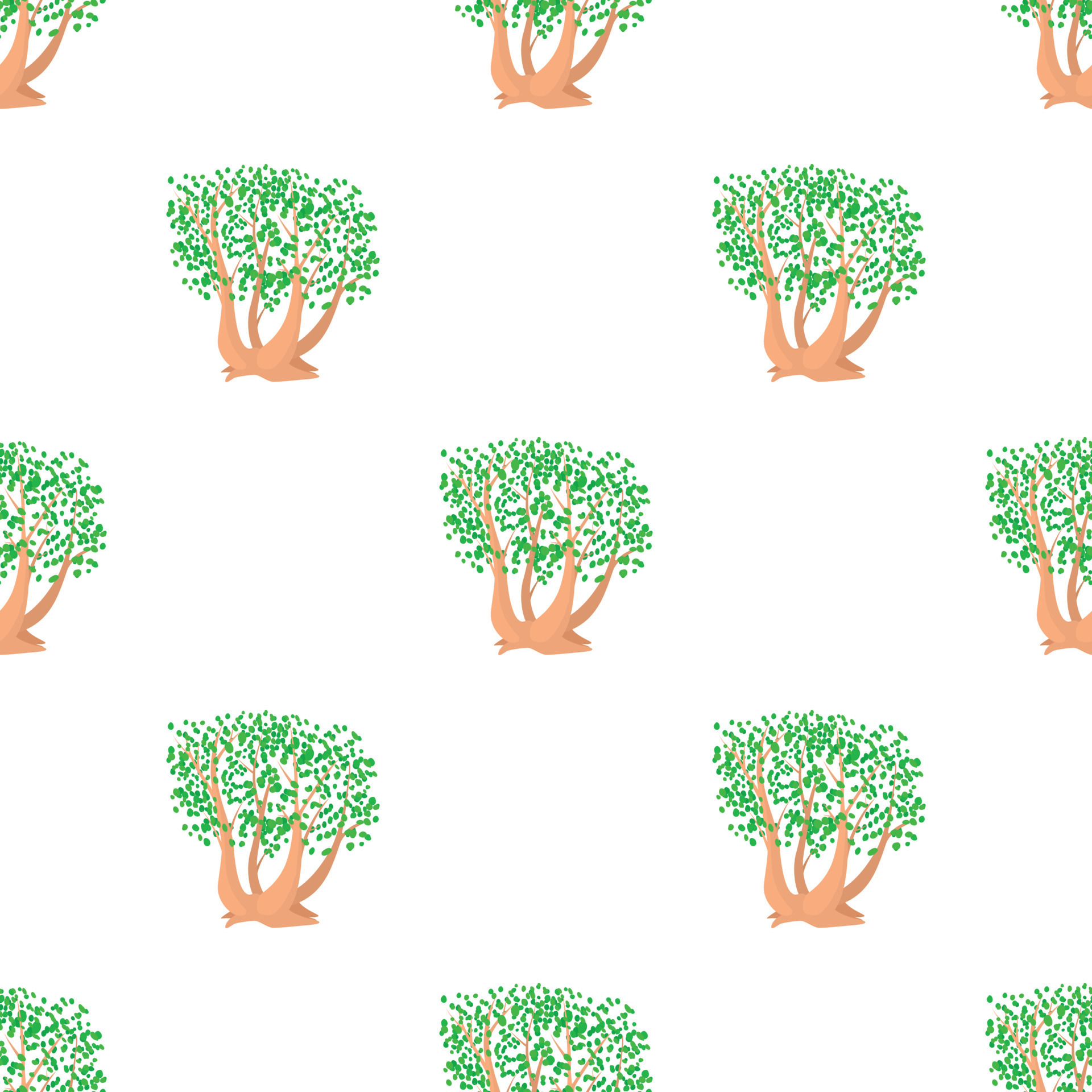 Tree pattern seamless vector 15662622 Vector Art at Vecteezy
