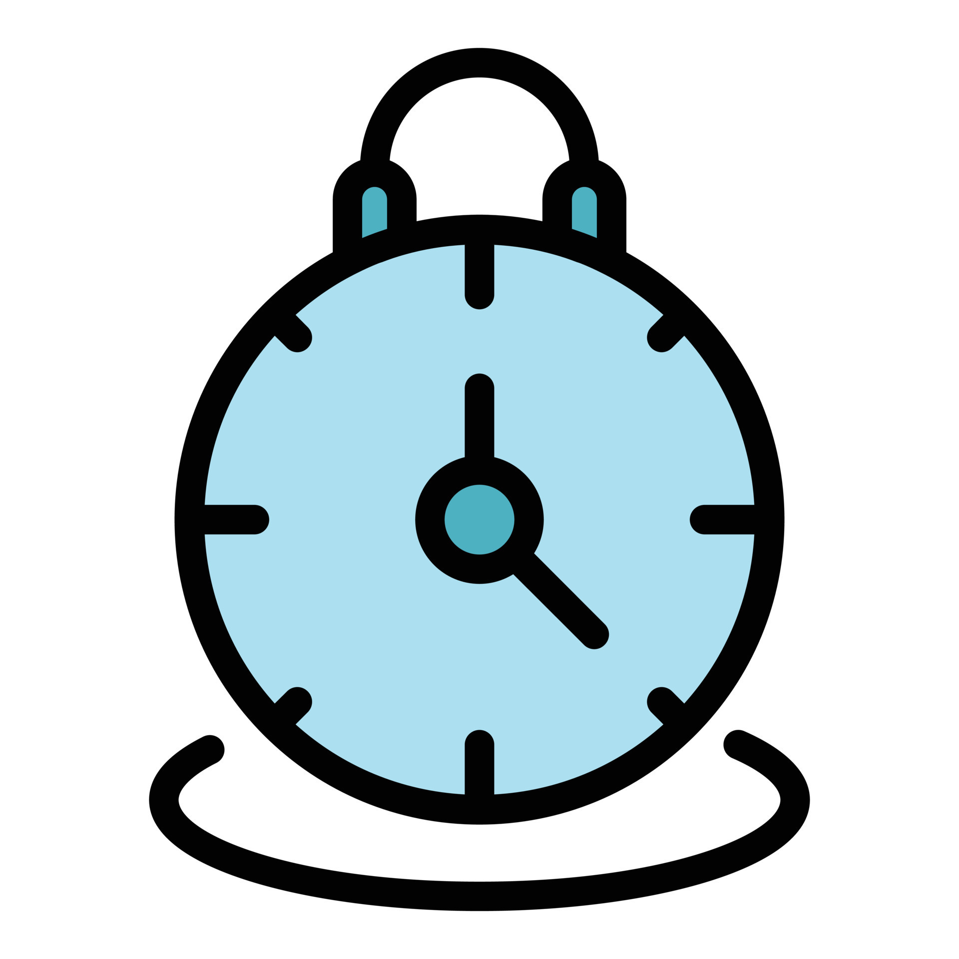 Work Alarm Clock Icon Color Outline Vector 15662884 Vector Art At Vecteezy