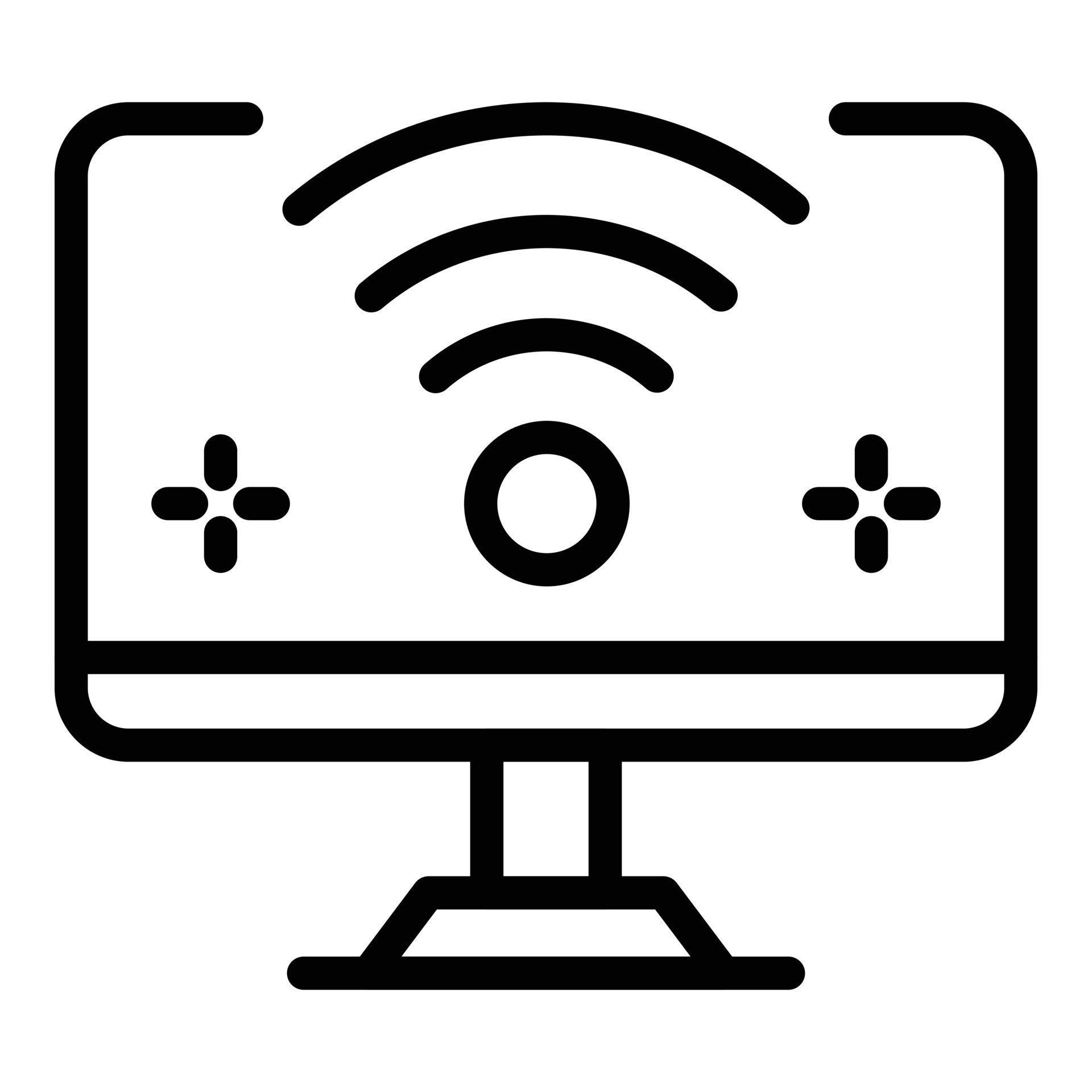 Wifi On Computer Icon Outline Style 15664427 Vector Art At Vecteezy