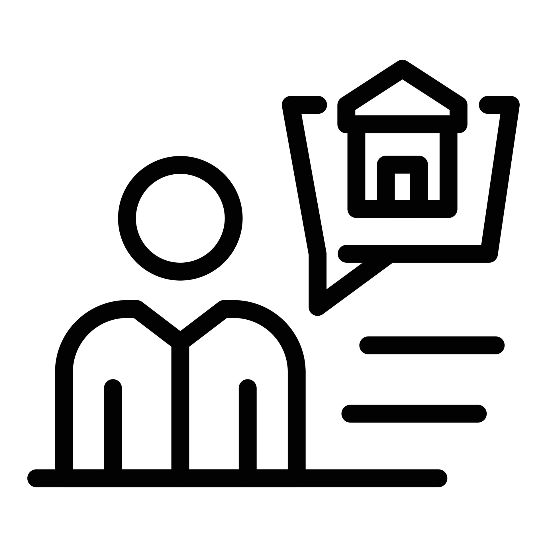 Man Planning A House Icon Outline Style 15664727 Vector Art At Vecteezy