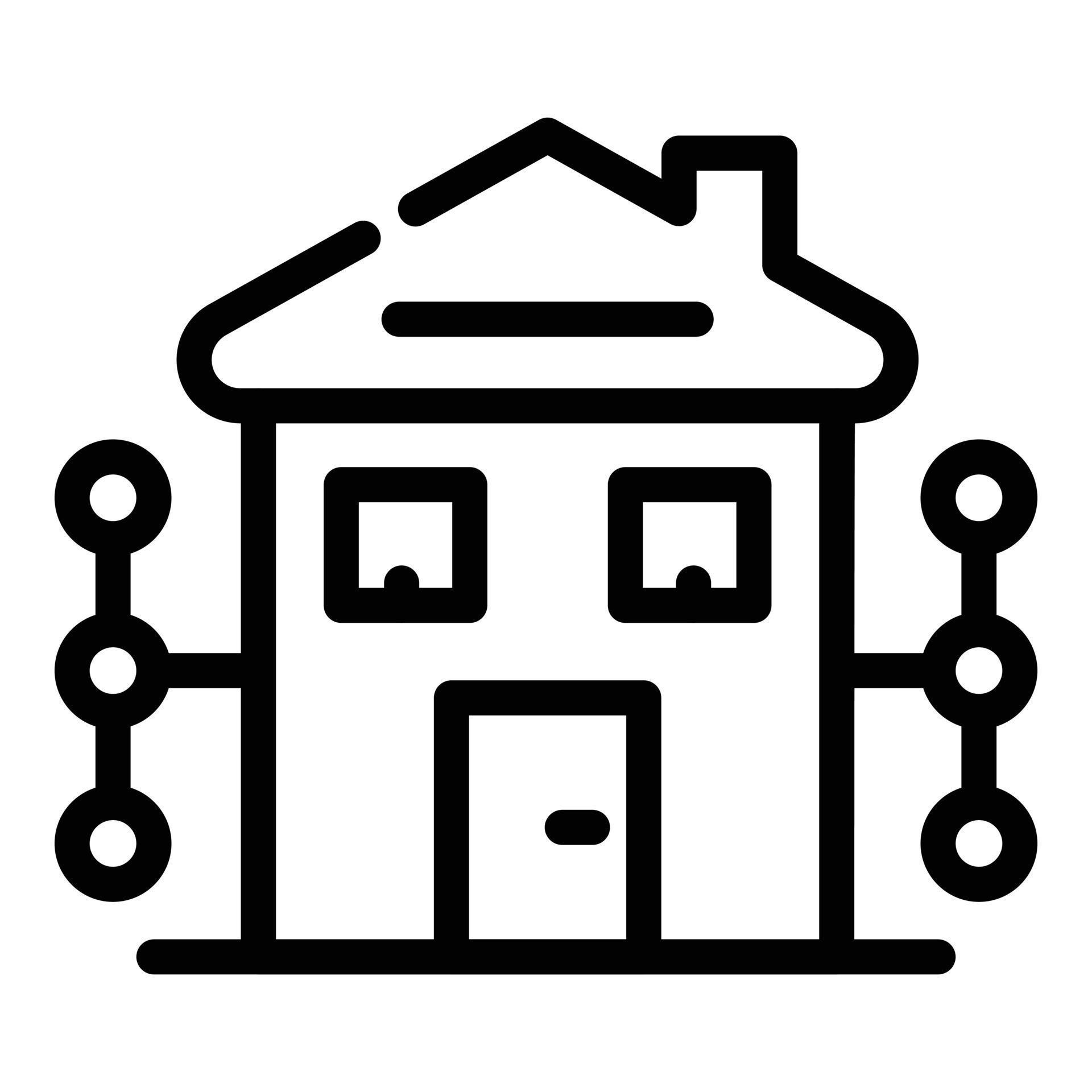 Digital House Icon Outline Style 15665425 Vector Art At Vecteezy