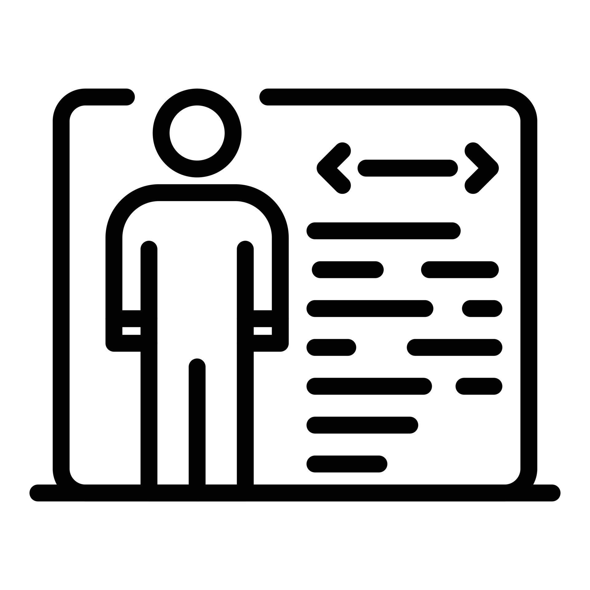 Man and window with code icon, outline style 15665763 Vector Art at ...