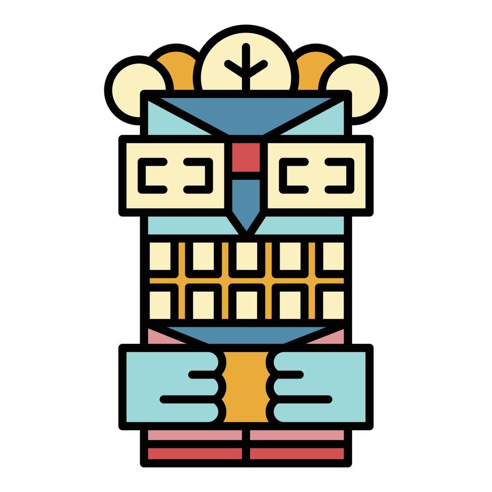 Aztec wood idol icon color outline vector 15666181 Vector Art at Vecteezy Aztec wood idol icon color outline vector 15666181 Vector Art at Vecteezy