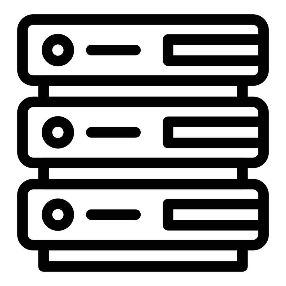 Modern server icon, outline style 15666459 Vector Art at Vecteezy