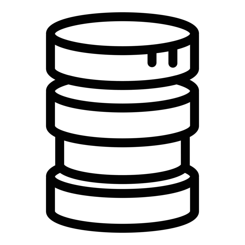 Server data icon, outline style 15666477 Vector Art at Vecteezy