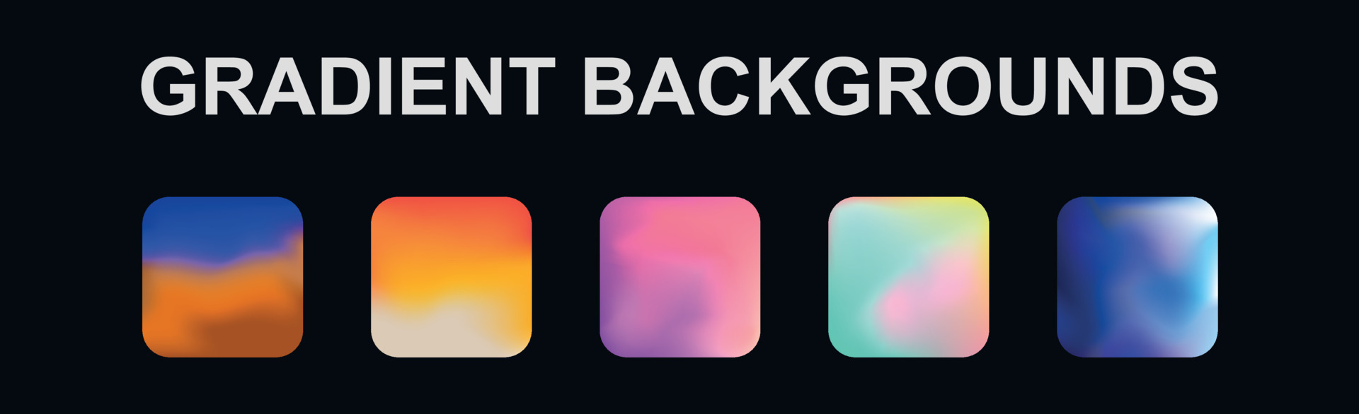 Set of 5 different gradient texture backgrounds - Vector 15668862 ...
