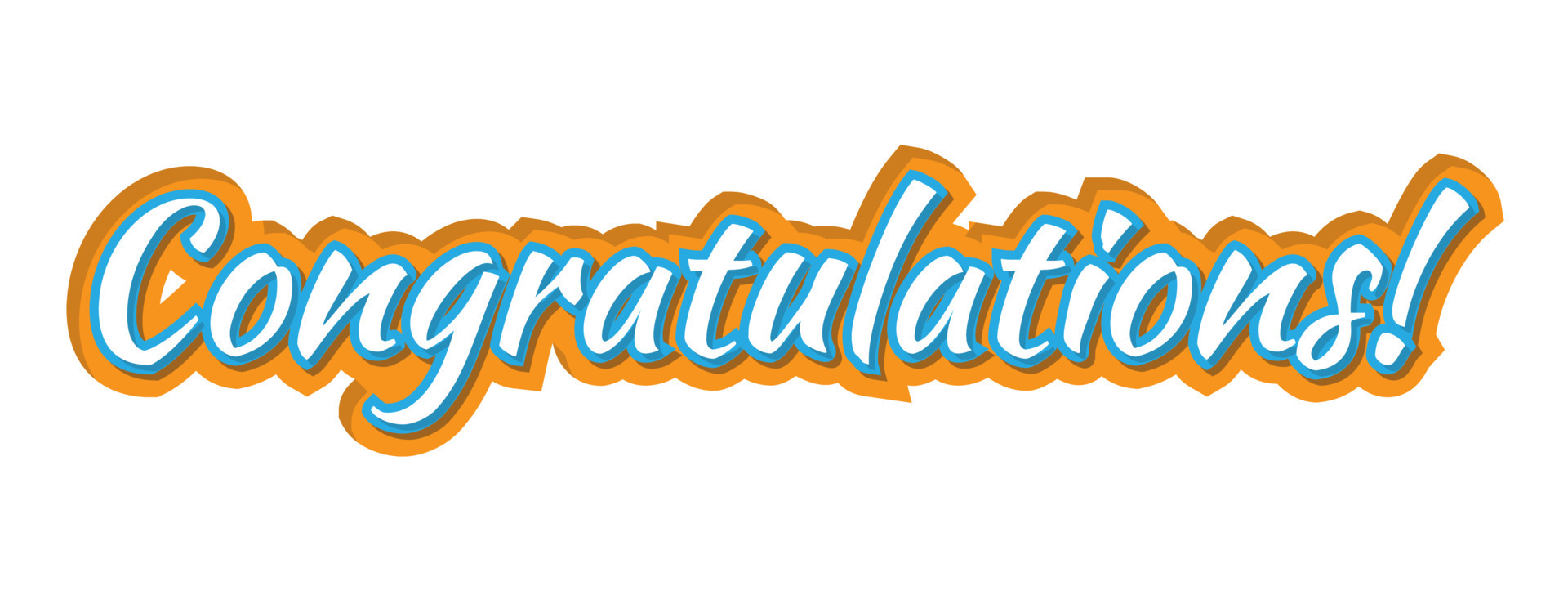 congratulation typography lettering vector design for greeting in orange and blue color 15671508 ...