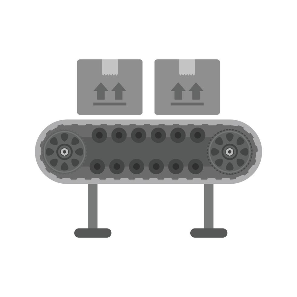 Assembly Line Flat Greyscale Icon 15671852 Vector Art at Vecteezy