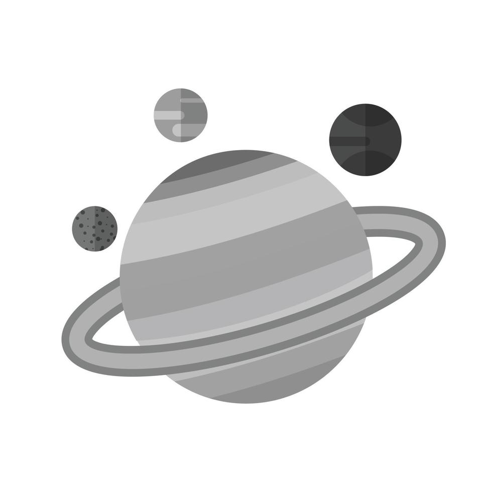 Saturn Flat Greyscale Icon 15672551 Vector Art at Vecteezy Saturn Flat Greyscale Icon 15672551 Vector Art at Vecteezy