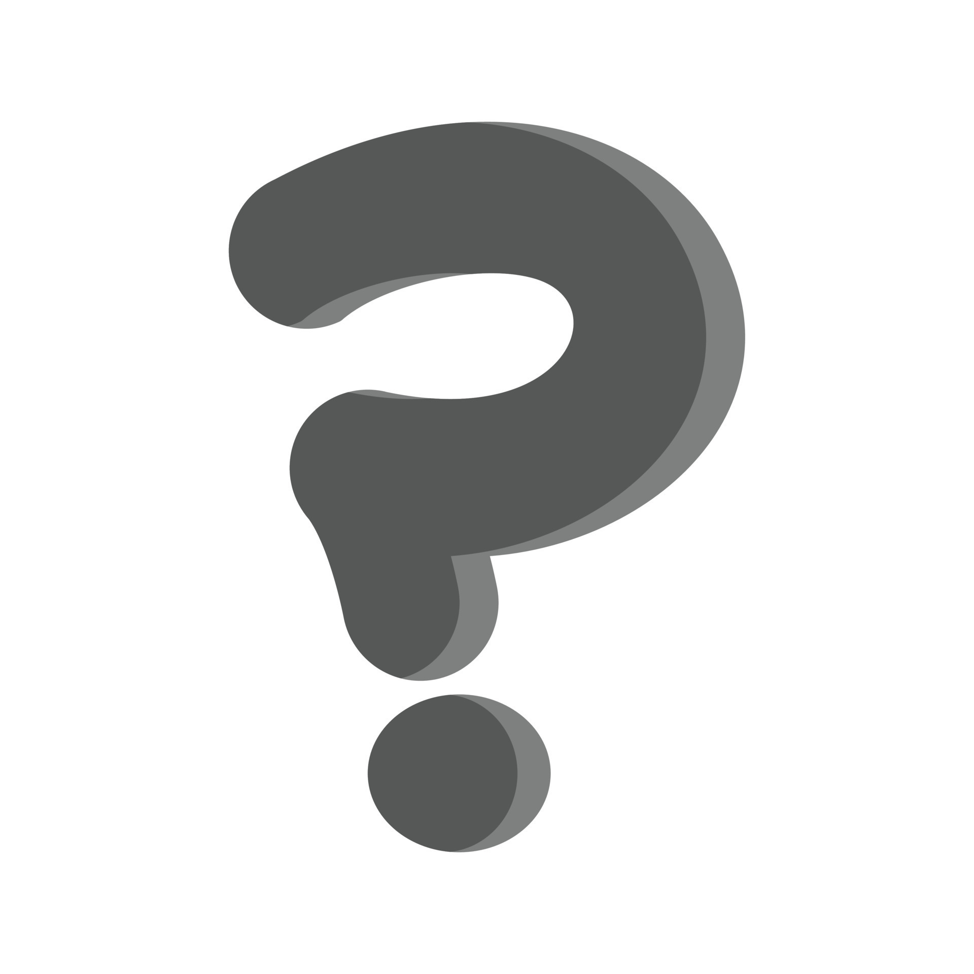 Icono De Signo De Interrogación Plano En Escala De Grises 15673147