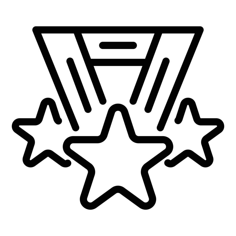 Medal star icon, outline style 15675596 Vector Art at Vecteezy