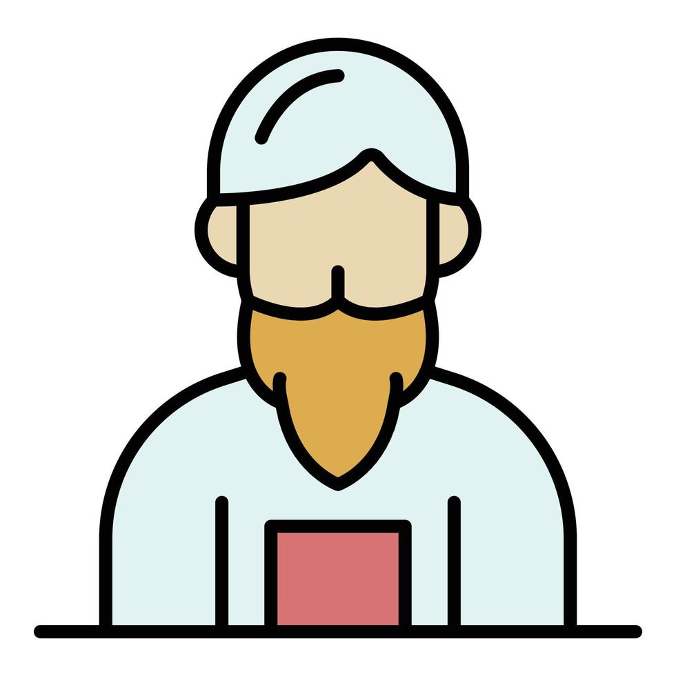 Anvil Man Icon Color Outline Vector 15677742 Vector Art At Vecteezy