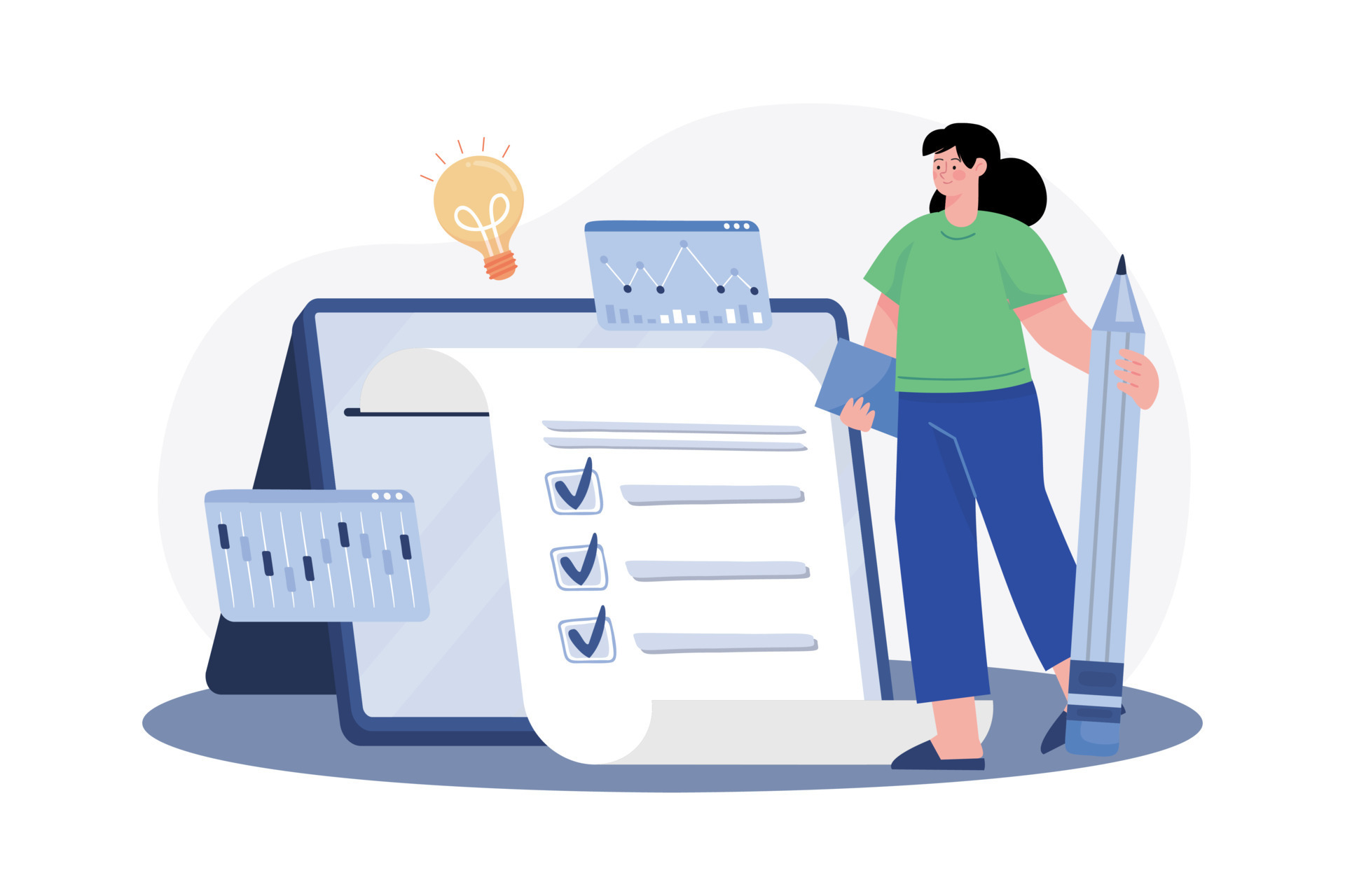 Woman Managing Scheduled Task List 15678432 Vector Art at Vecteezy Woman Managing Scheduled Task List 15678432 Vector Art at Vecteezy