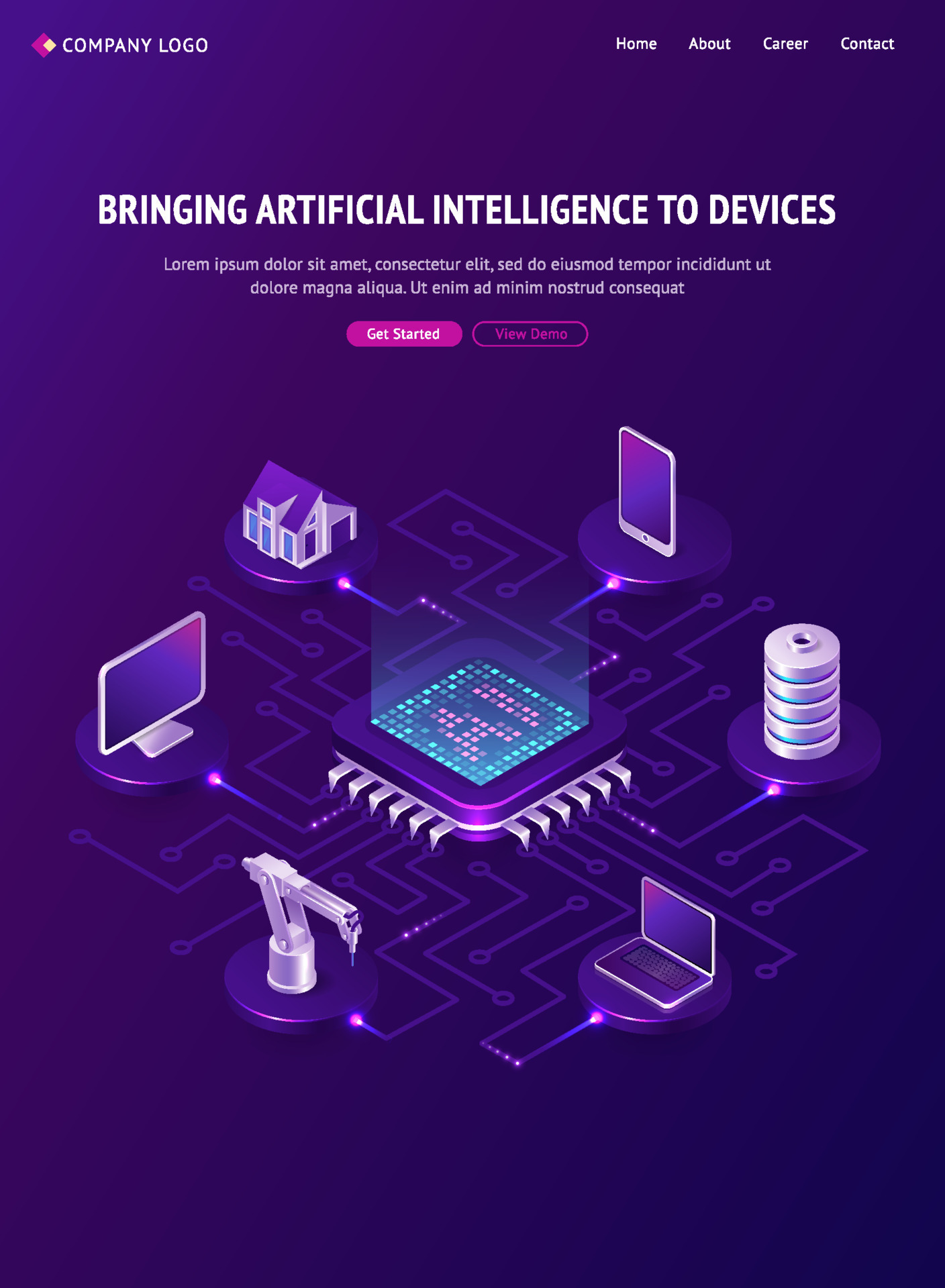 Artificial intelligence isometric landing page, Ai 15680313 Vector Art ... Artificial intelligence isometric landing page, Ai 15680313 Vector Art ...