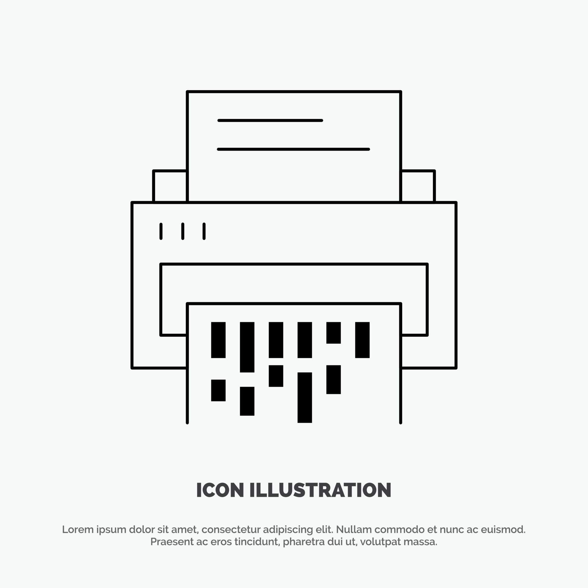 Confidential Data Delete Document File Information Shredder Line Icon Vector 15682612 Vector Art