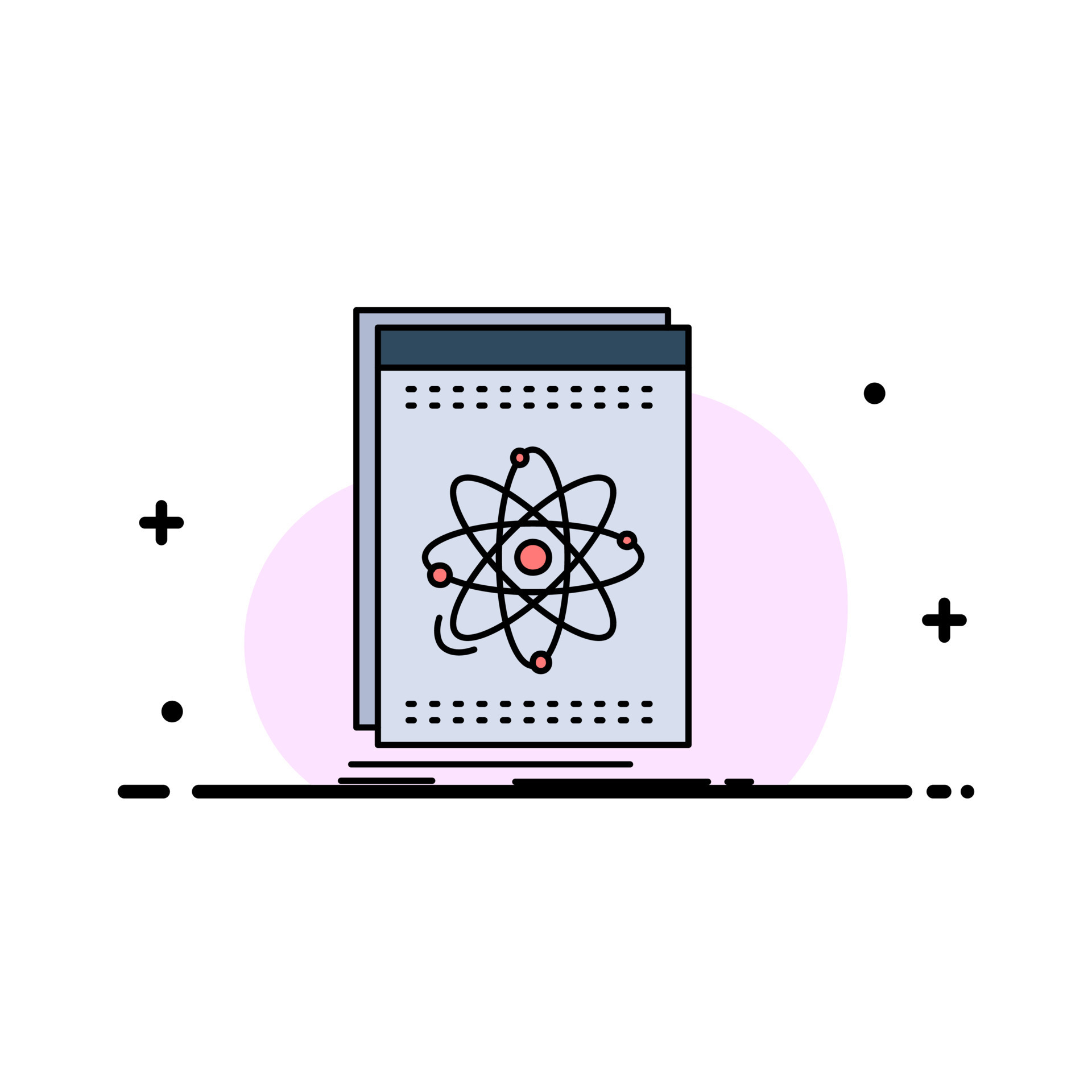 Api Application Developer Platform Science Flat Color Icon Vector