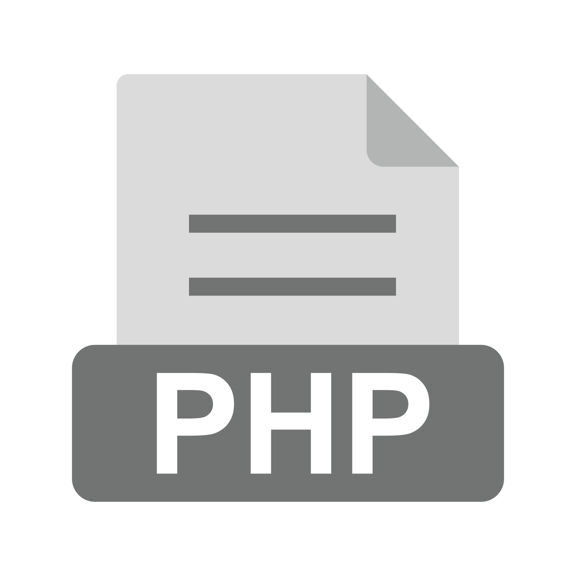 icono de php plano en escala de grises 15685119 Vector en Vecteezy