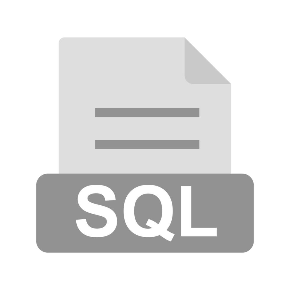 SQL Flat Greyscale Icon 15685127 Vector Art at Vecteezy