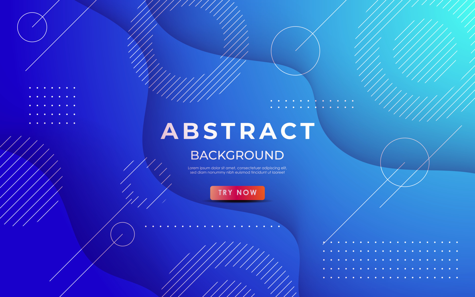 Abstract Blue Gradient Dynamic Wavy Shadow Fluid Geometric Shape