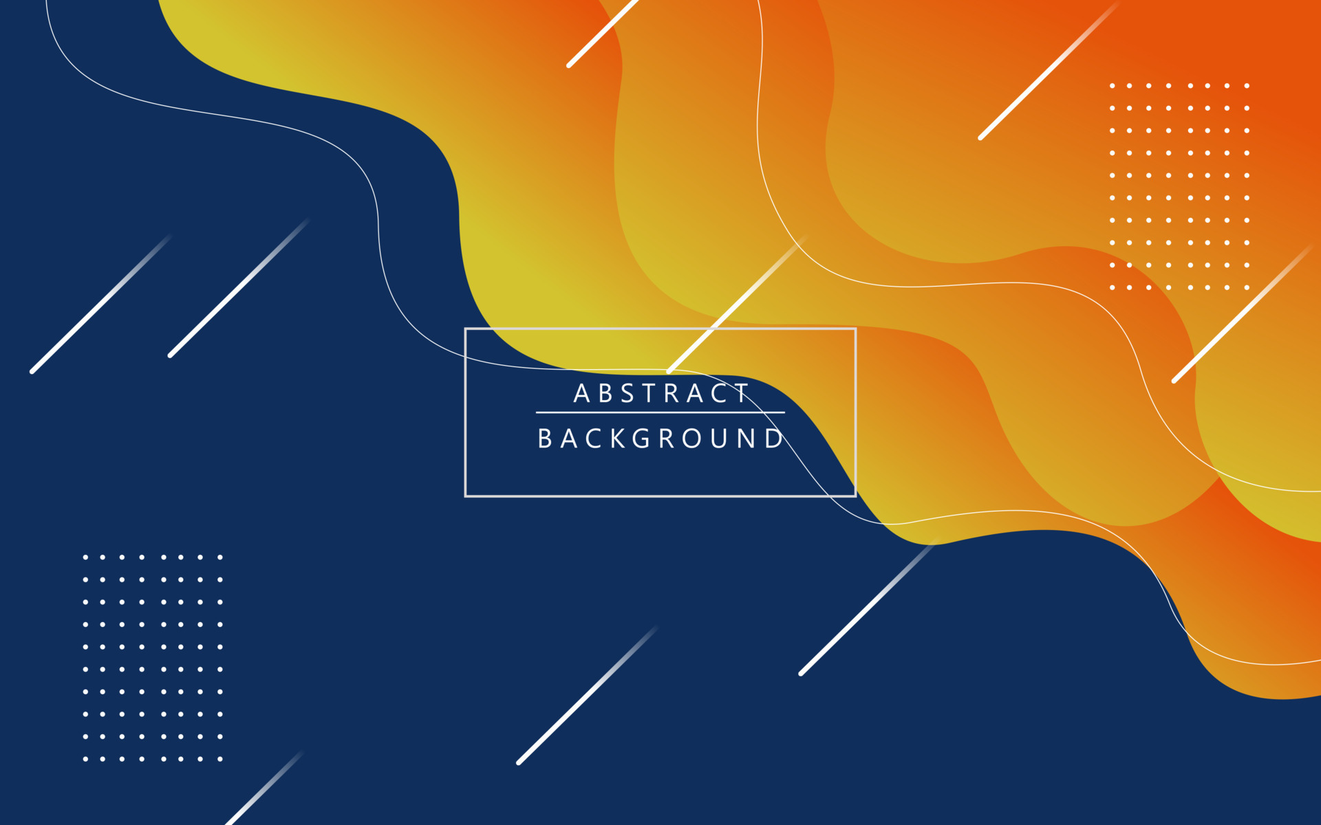 Abstract Dynamic Navy Blue Orange Gradient Fluid Shape Backgroundeps10 Vector 15687746 Vector