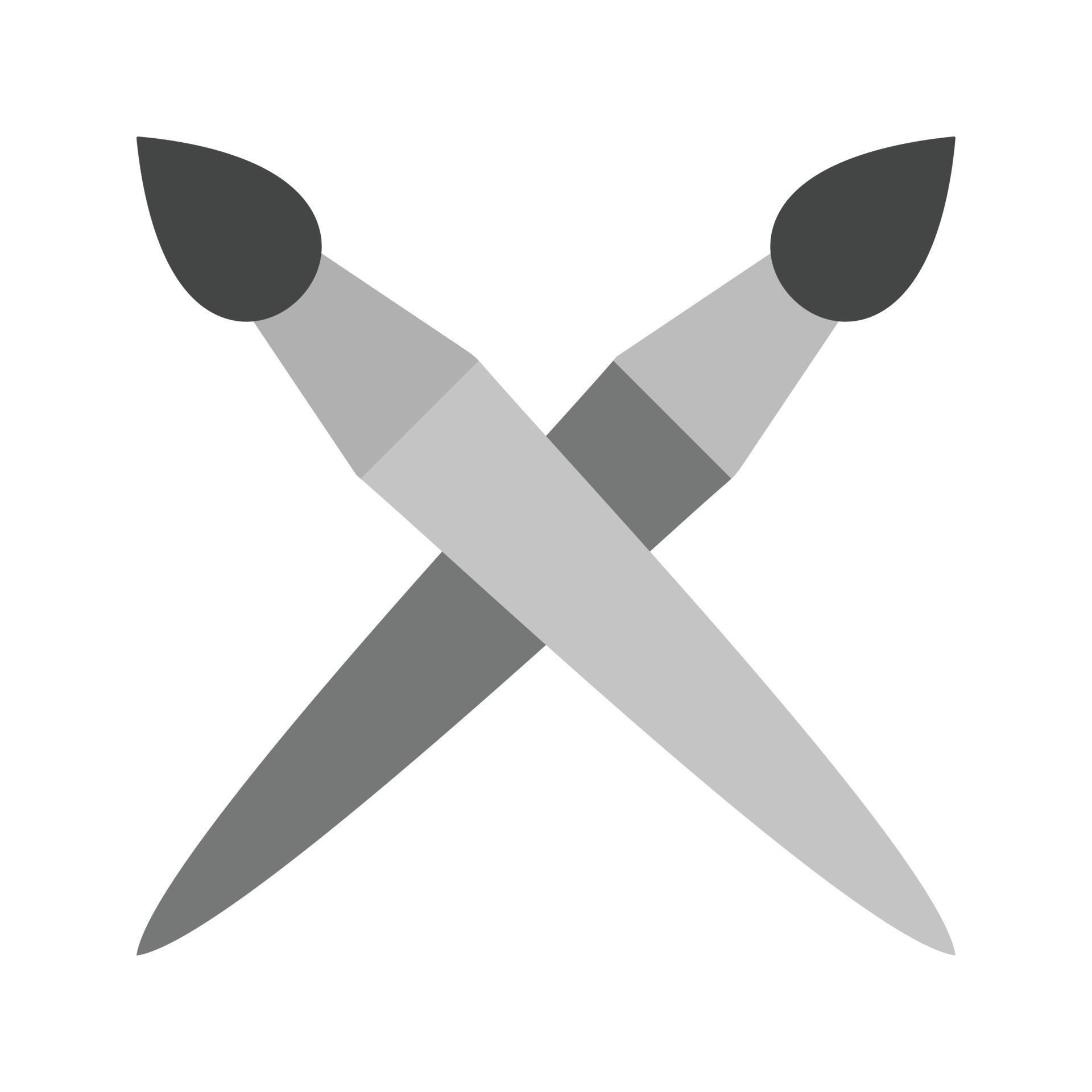 Brushes Flat Greyscale Icon 15688423 Vector Art at Vecteezy