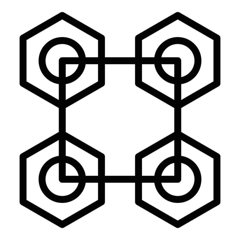 Blockchain ledger icon, outline style 15689638 Vector Art at Vecteezy