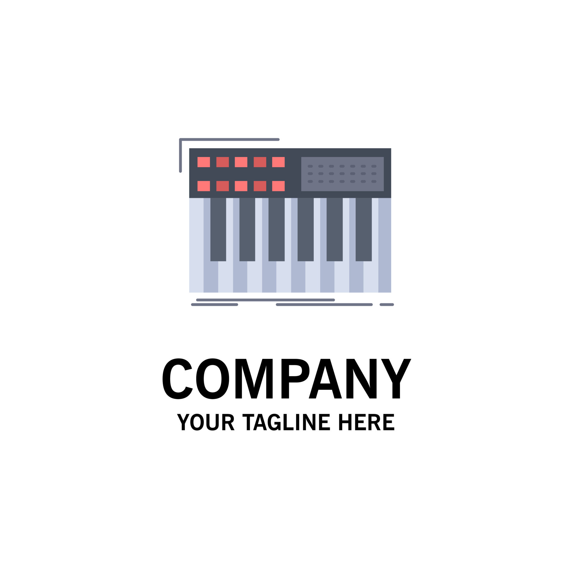 Synth Keyboard Midi Synthesiser Synthesizer Flat Color Icon Vector 15691225 Vector Art At Vecteezy