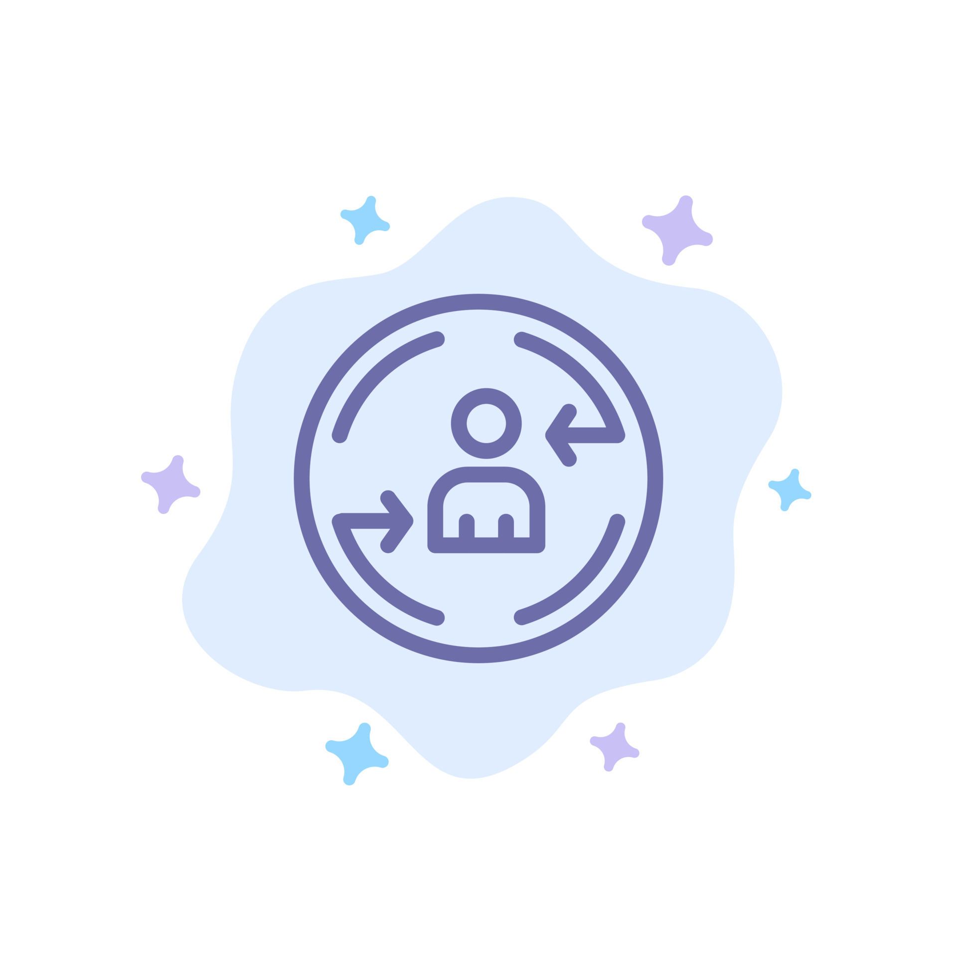 Returning Visitor Digital Marketing Blue Icon on Abstract Cloud ... Returning Visitor Digital Marketing Blue Icon on Abstract Cloud ...