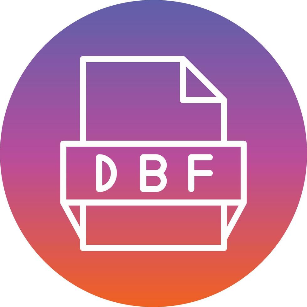 Dbf File Format Icon 15691999 Vector Art At Vecteezy