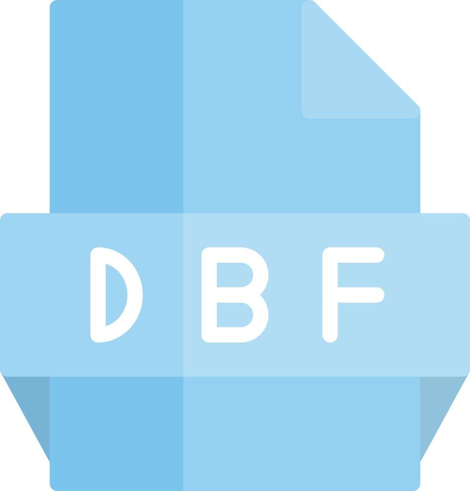 Dbf File Format Icon 15692003 Vector Art At Vecteezy