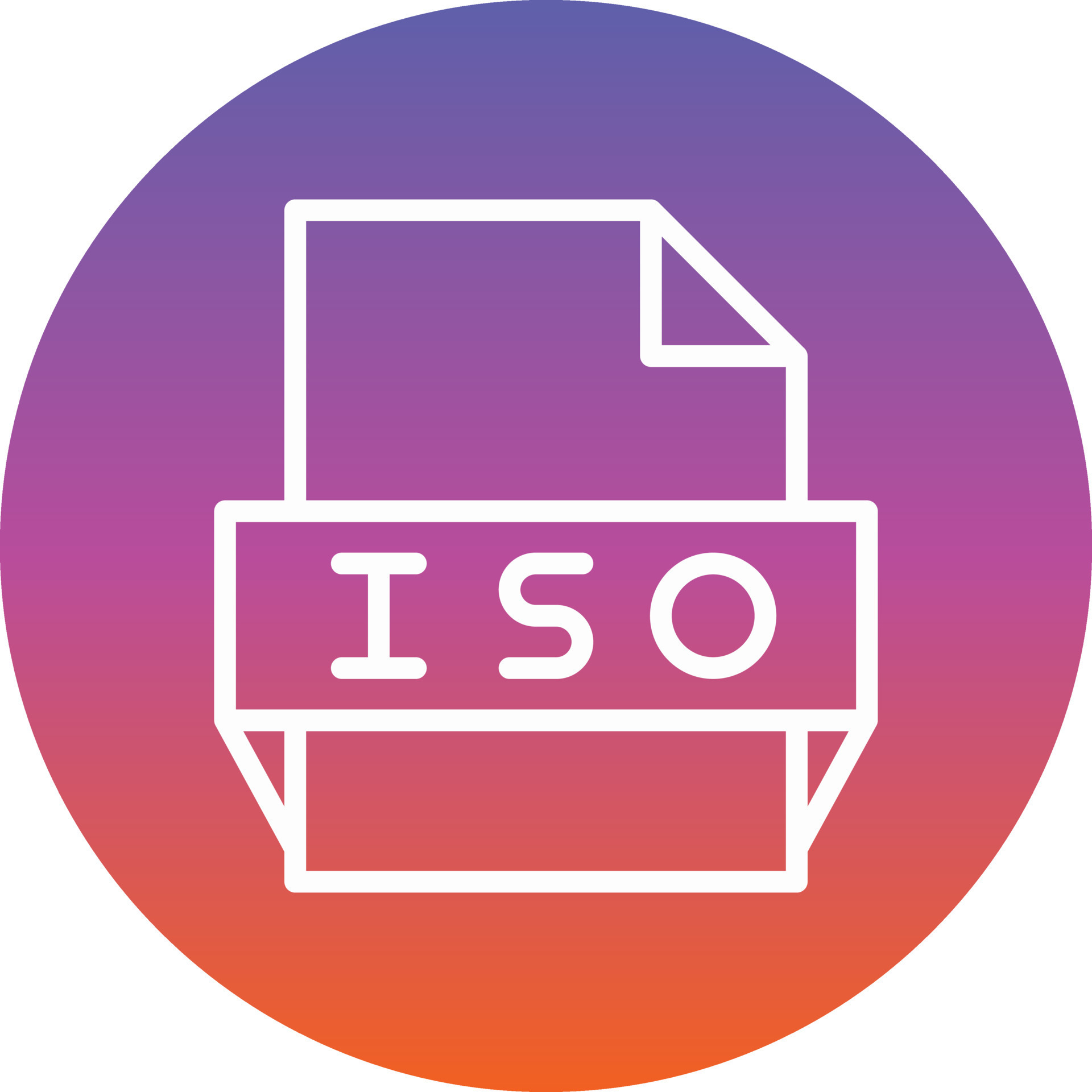 Iso File Format Icon 15692233 Vector Art at Vecteezy