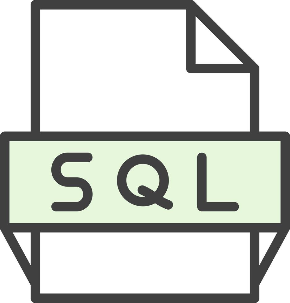 Sql File Format Icon 15692343 Vector Art At Vecteezy