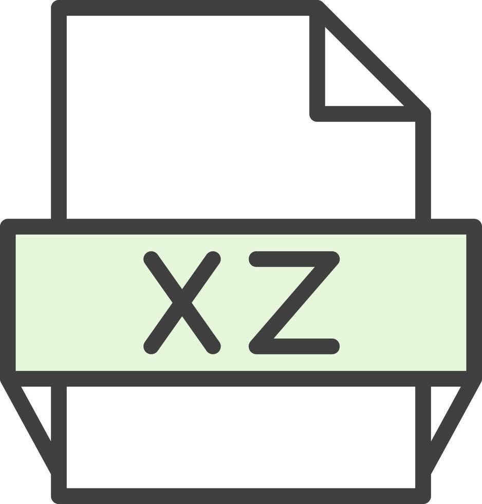Xz File Format Icon 15692431 Vector Art At Vecteezy