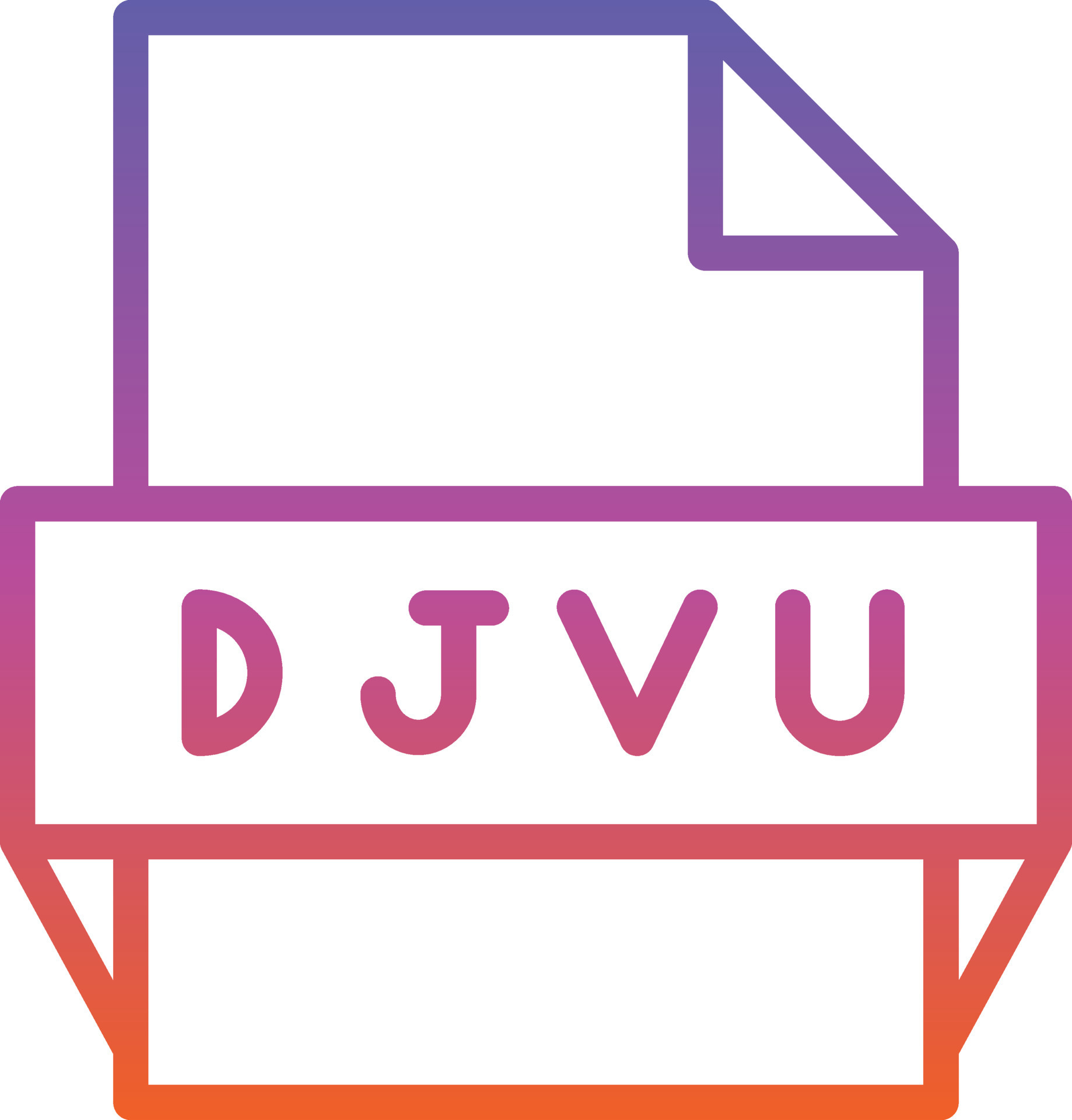Djvu File Format Icon 15692642 Vector Art at Vecteezy