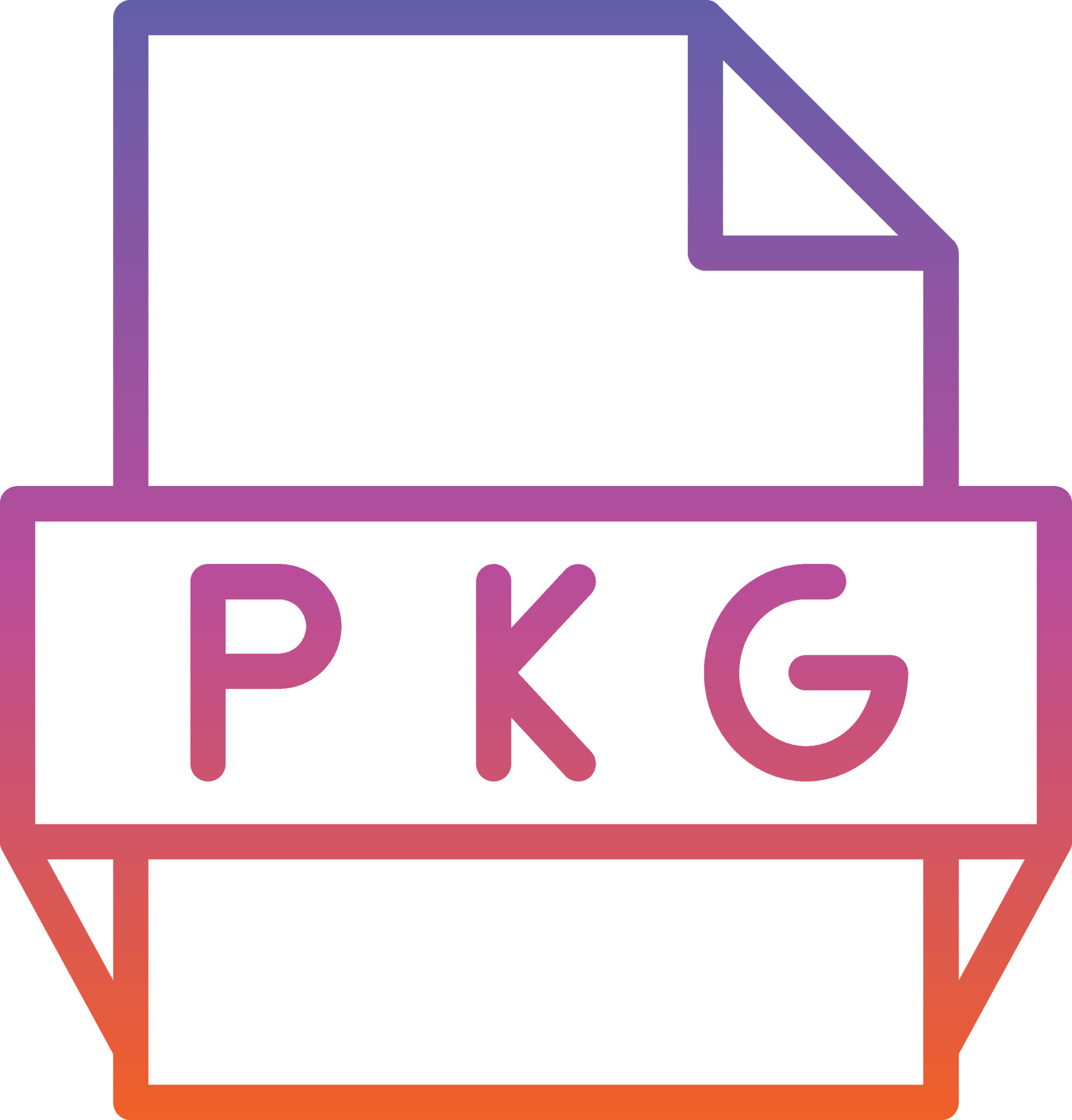 Pkg File Format Icon 15692708 Vector Art at Vecteezy