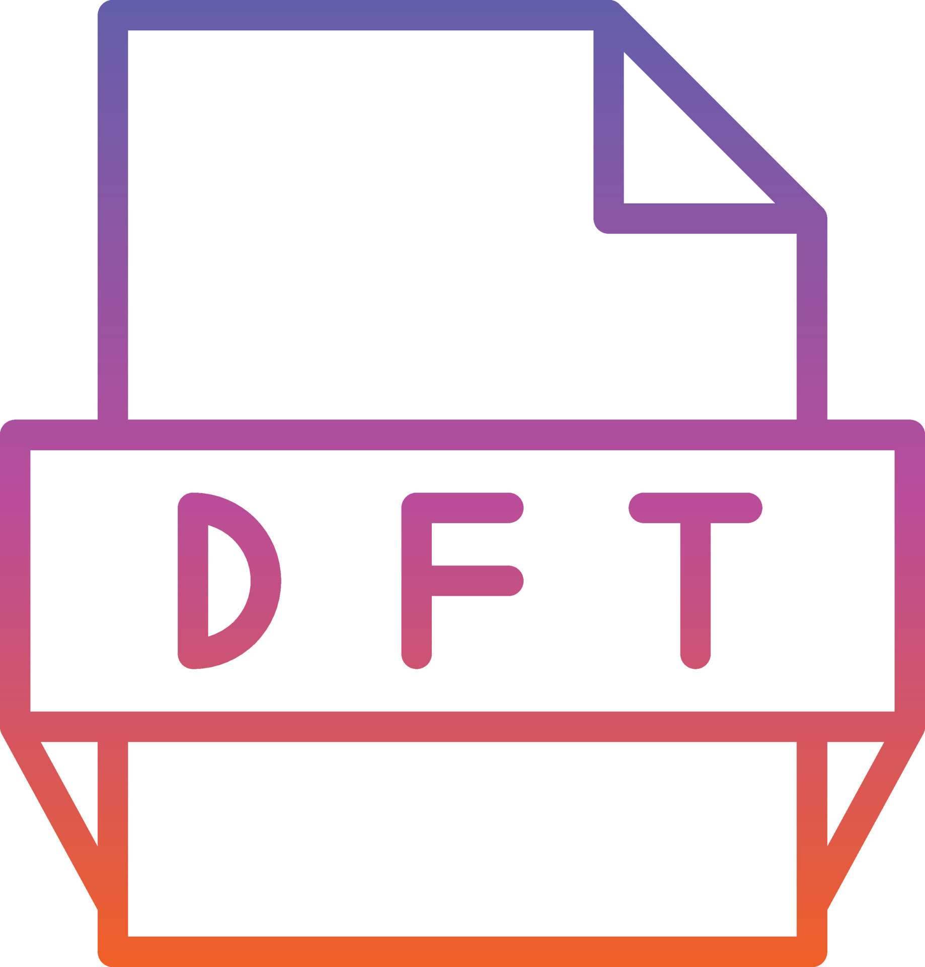 Dft File Format Icon 15692762 Vector Art At Vecteezy